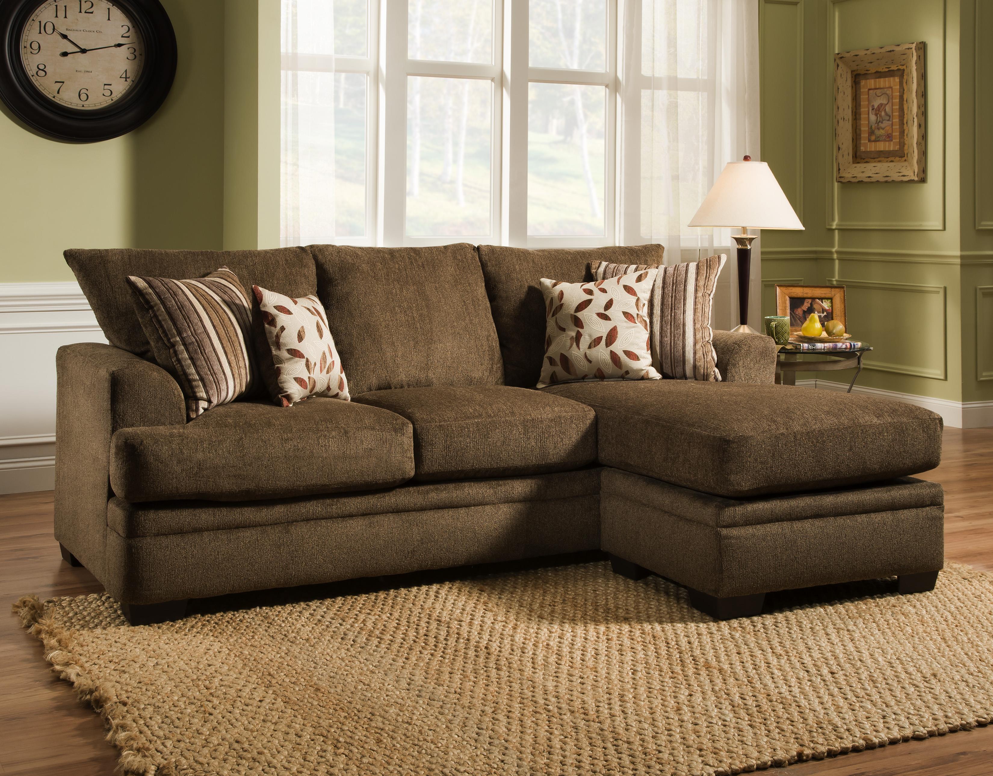 Peak Living 3650 3657 1664 Sofa Chaise Brown Squirrel Furniture Sectional Sofa Groups